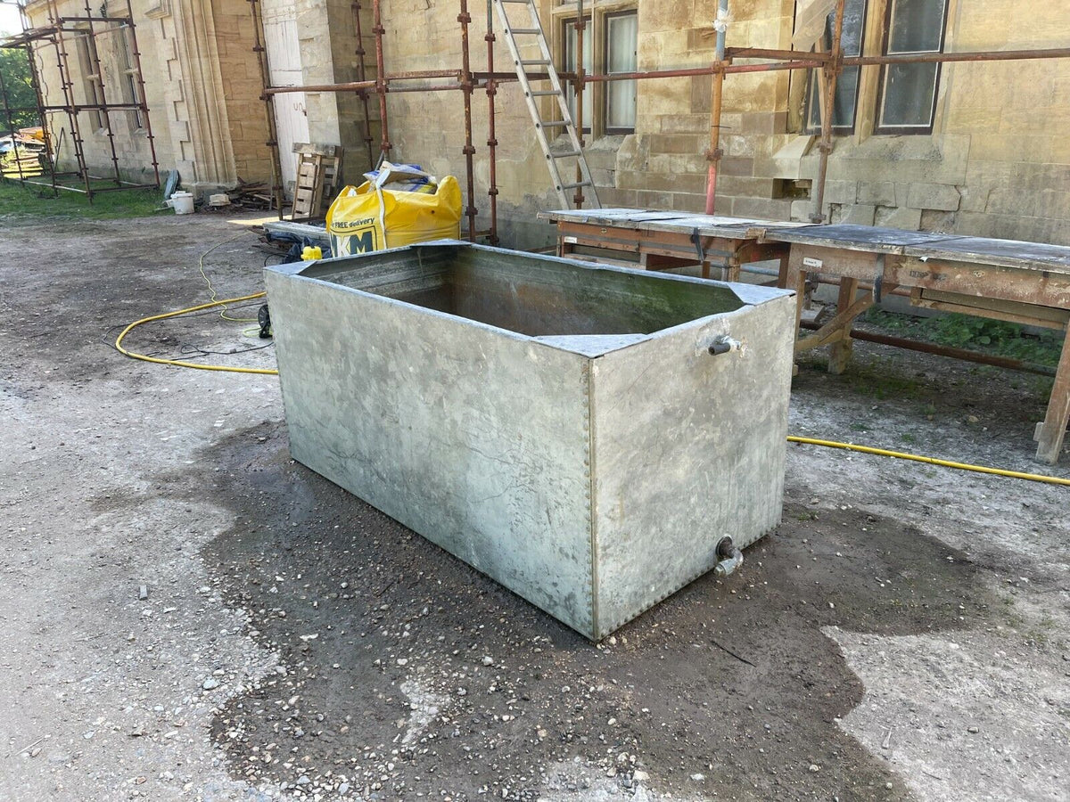 Large Galvanised Vintage Riveted Water Tank / Planter – Recondite ...